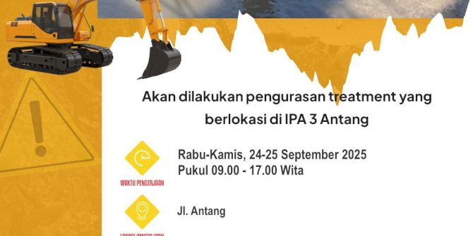 Perawatan IPA 3 Antang, PDAM Makassar Imbau Pelanggan Tampung Air